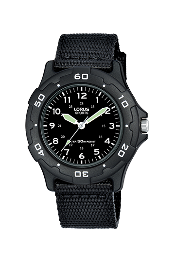Lorus - Drengeur med sort nylon rem - Model: RRX89FX9 – guldsmed-smeds.dk