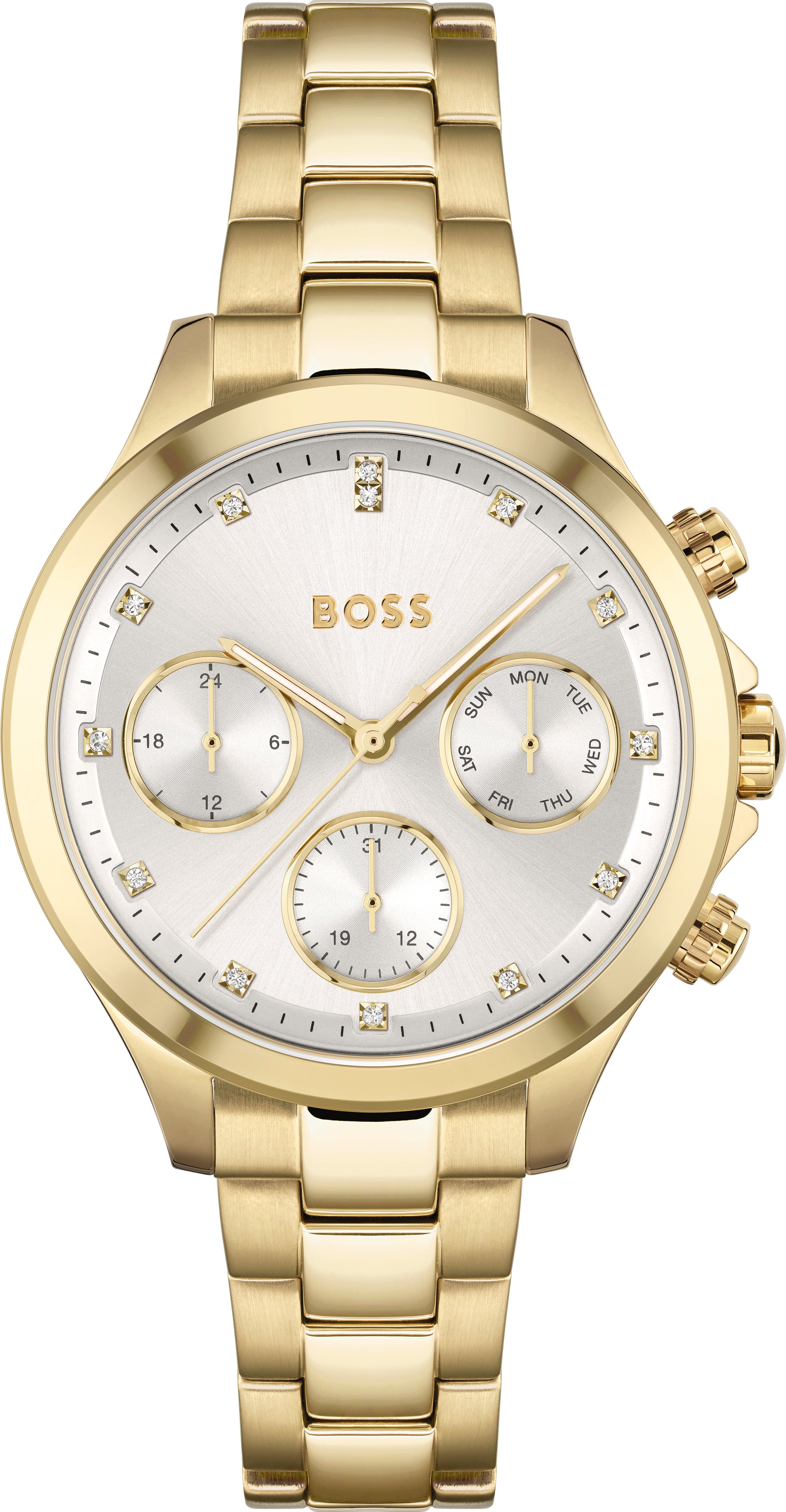 Hugo Boss - HERA - Guld double dameur med lænke - Model: 1502628 ...
