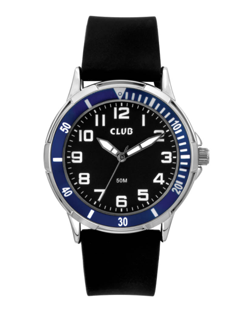 CLUB - DRENGE UR - CROM MED SORT REM - Model: A65179-1S5A – guldsmed ...