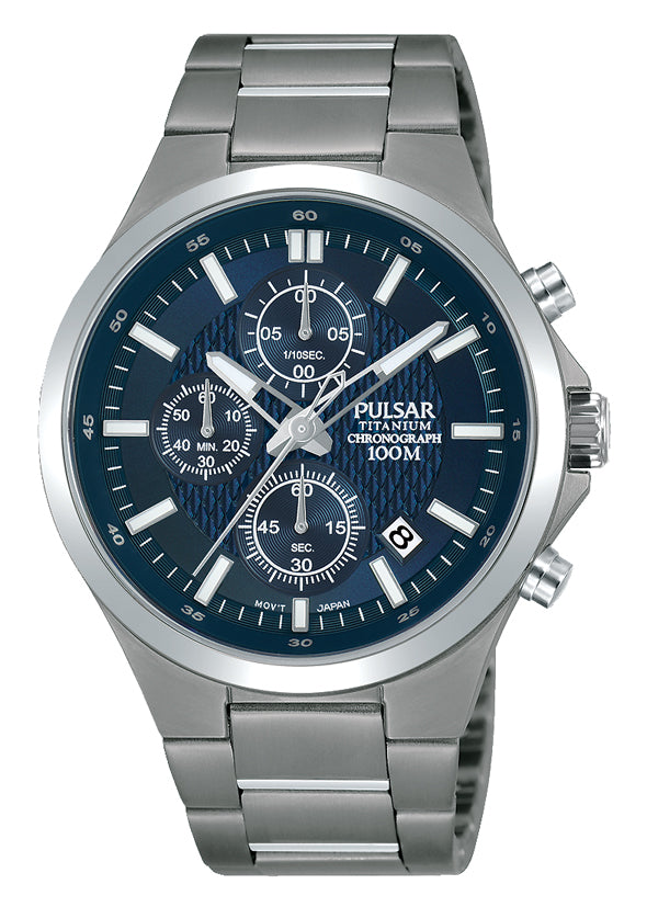 Pulsar - Herreur titaninum med lænke og chronograf - Model: PM3109X1 ...